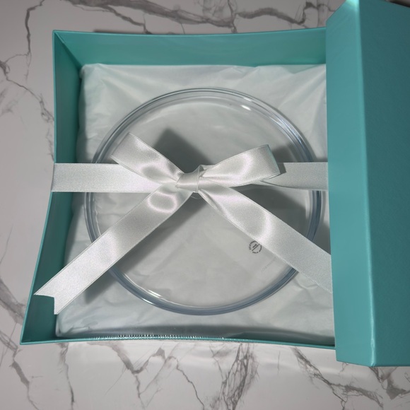 Tiffany & Co. | Dining | Tiffany Co Clear Crystal Glass Cheese Plate ...